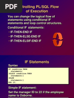 Lecture-17 PLSQL CONDITIONAL CONTROL | PDF | Data Management Software | Sql