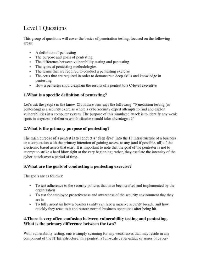 VAPT Interview Questions and Answers | PDF | Transport Layer Security ...