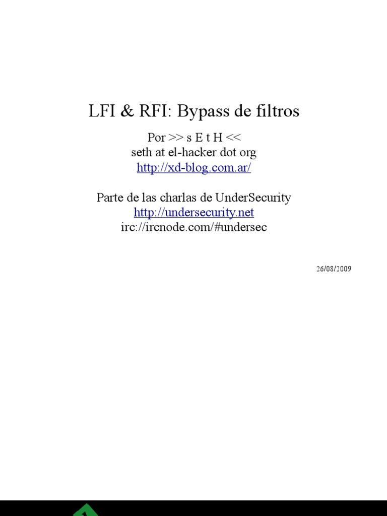 Lfi Rfi Undersec | PDF