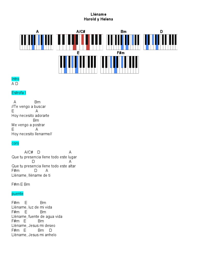 Canción de Adoración: Lléname | PDF | Artes del Lenguaje y Comunicación ...