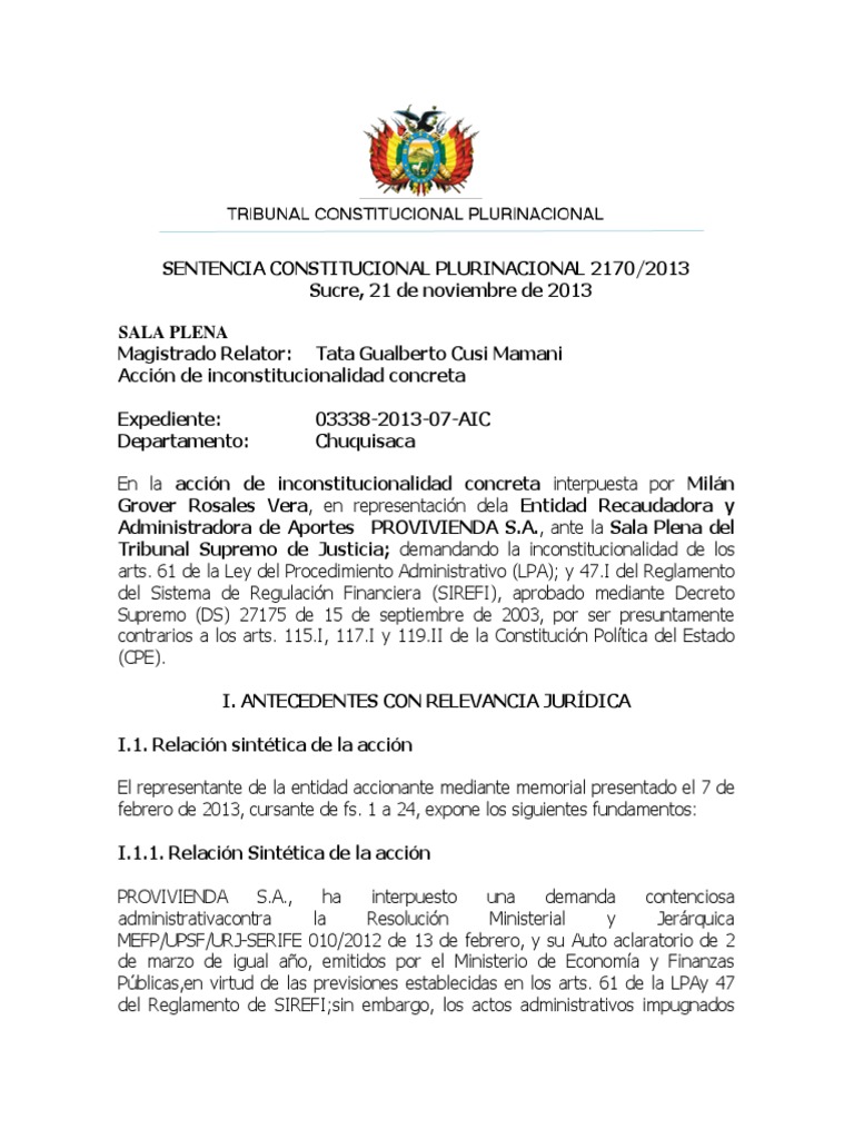 SCP 2170 2013 | PDF | Debido al proceso | Caso de ley