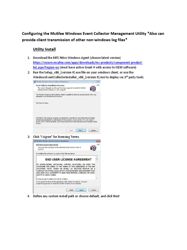 McAfee Event Collector Setup Guide | PDF | Software | System Software
