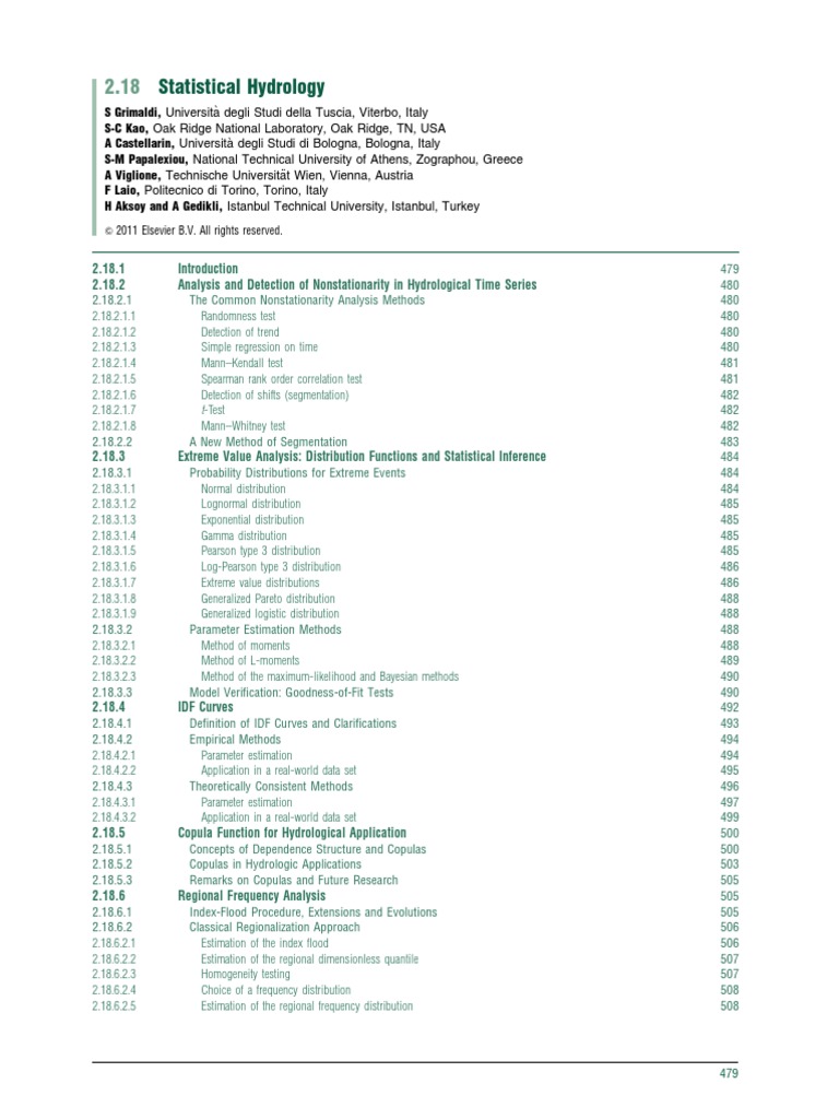 Statistical Methods in Hydrology Analysis | PDF | Statistics | Student ...