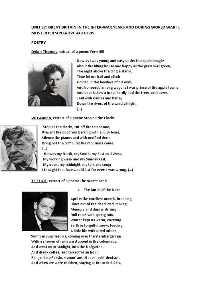 Unit 57: Great Britain in The Inter-War Years and During World War Ii ...