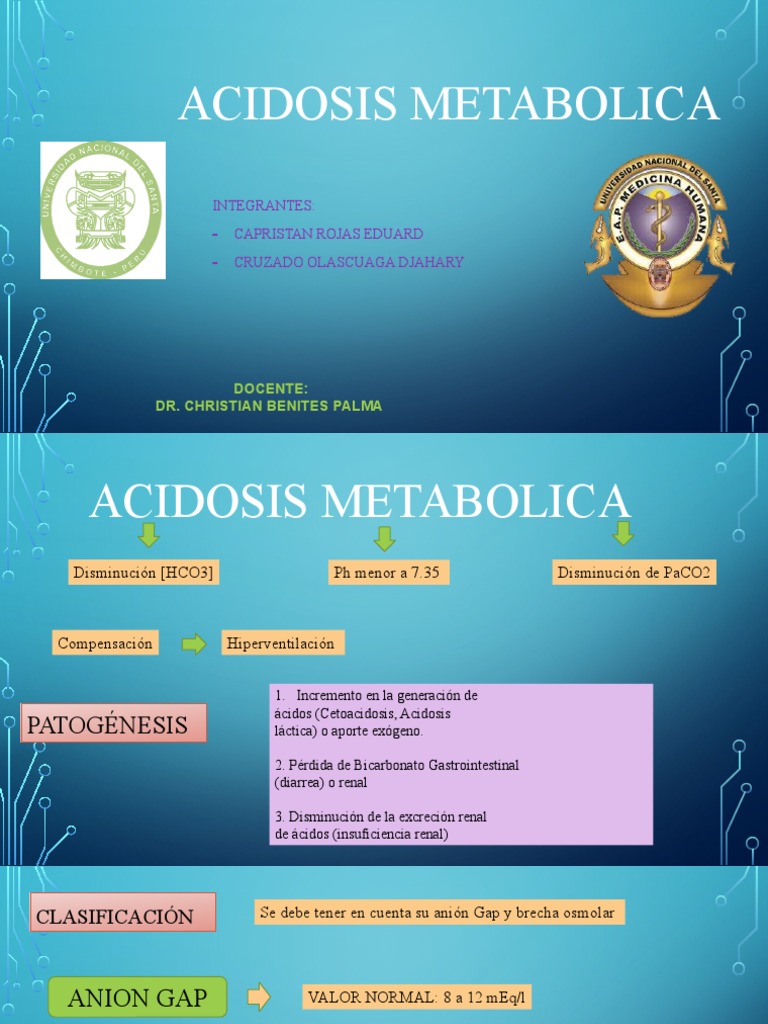 Acidosis Metabolica | PDF | Riñón | Especialidades Medicas