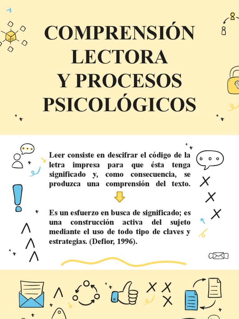 Comprensión lectora: Procesos psicológicos y cognitivo-lingüísticos ...