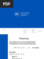 tabla DE POTENCIAS Y RAICES Y PROPIEDADES | PDF | Exponenciación | Objetos matemáticos