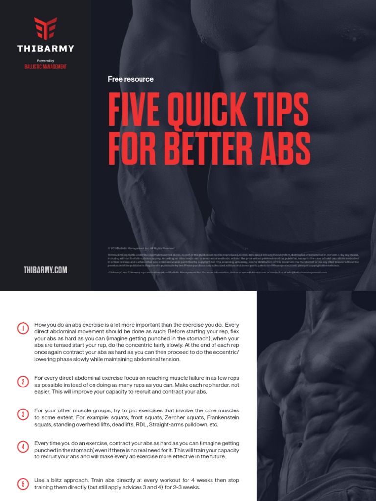 Thibarmy - Five Quick Tips For Better Abs | PDF