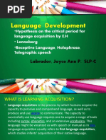 Holophrastic Stage in Child Language | PDF | Semantics | Linguistics