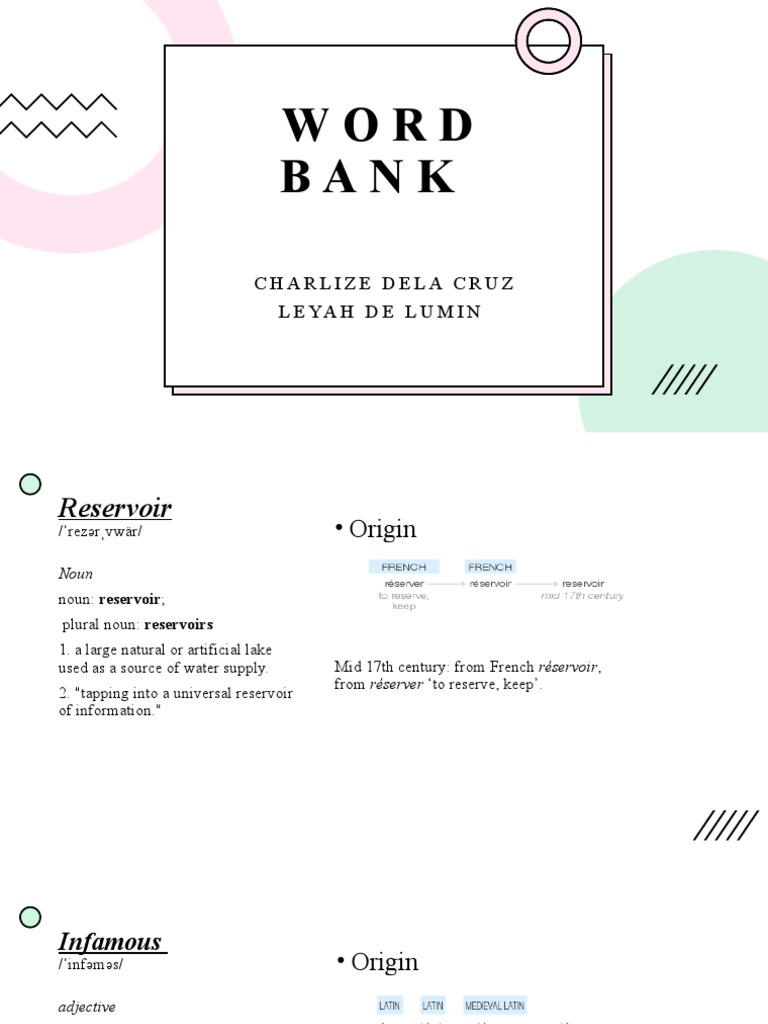 Word Bank | PDF | Verb | Adjective