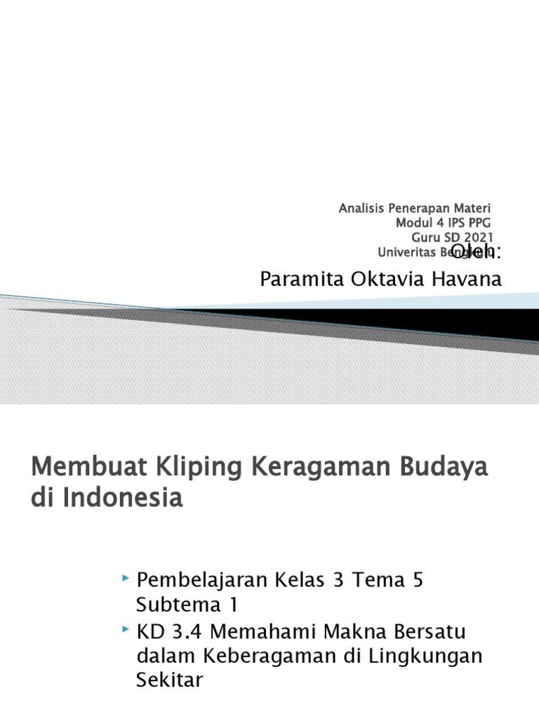 Materi Modul 4 IPS - PGSD - Paramita O.H. - Analisis Penerapan | PDF