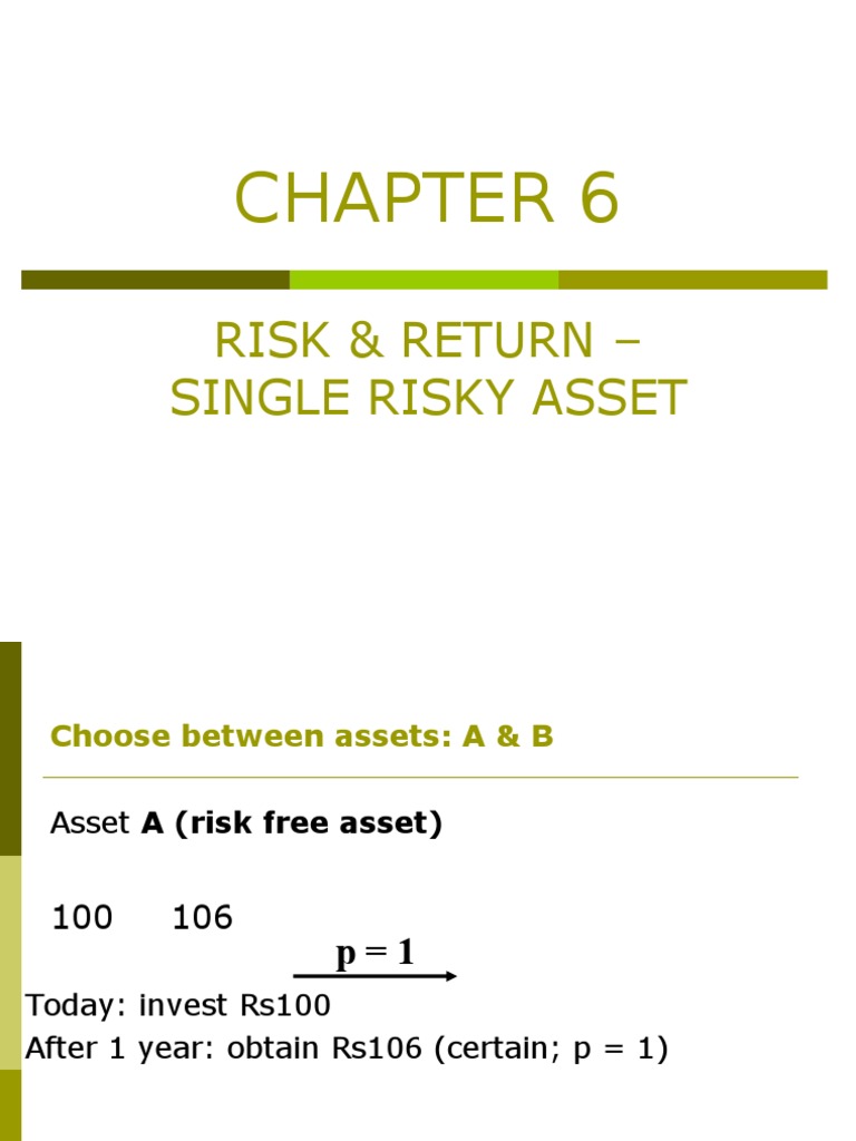 CHAPTER 6 - Risk Return Single Asset | PDF | Coefficient Of Variation ...