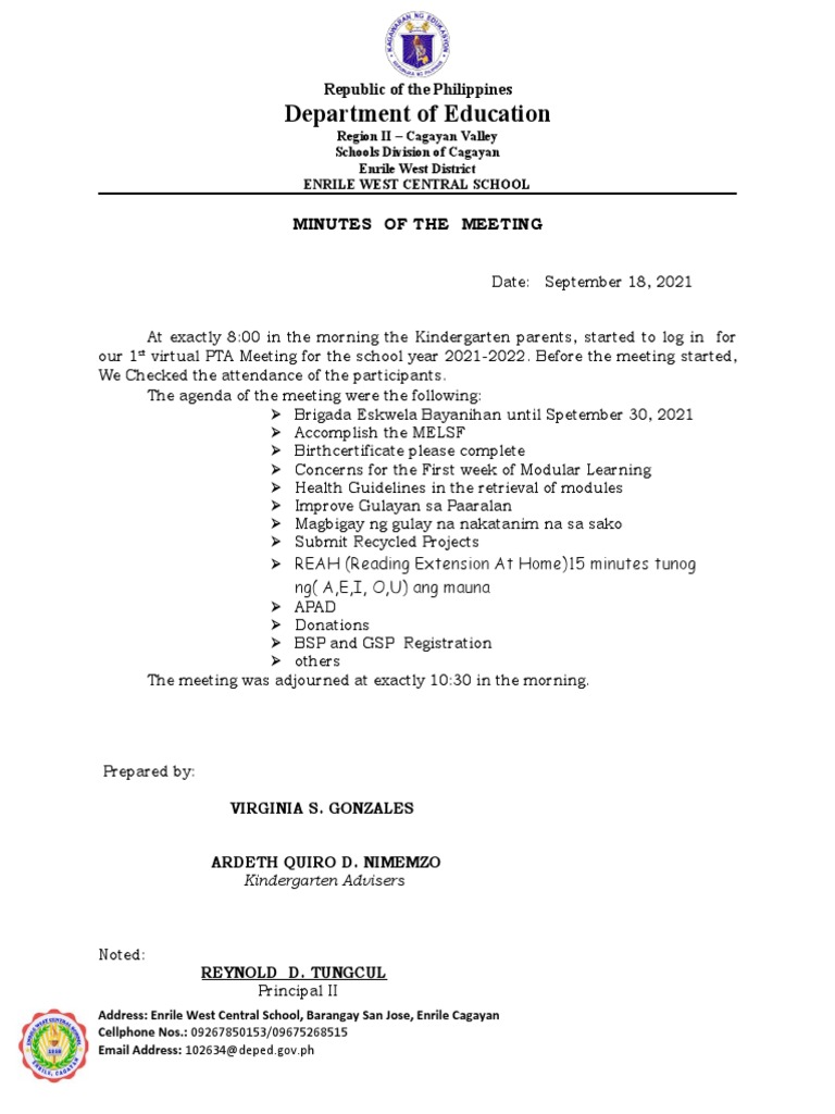 Department of Education: Republic of The Philippines | PDF