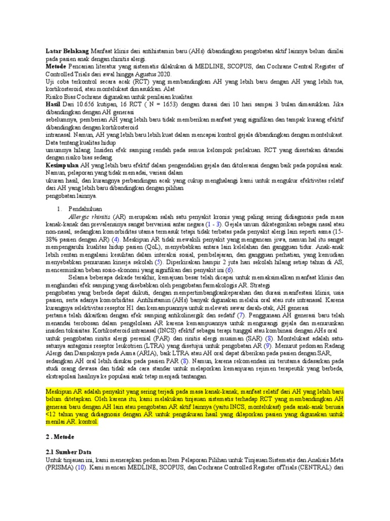 Jurnal Antihistamin | PDF