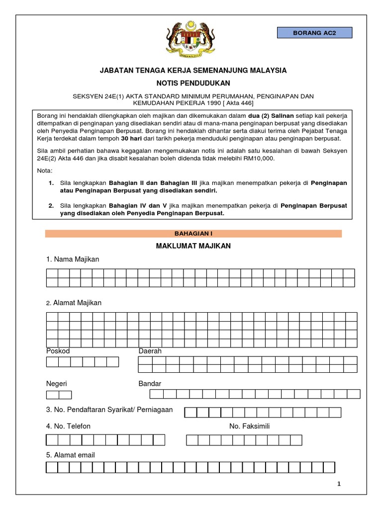 11.notis Pendudukan Seksyen 24E Akta 446 | PDF