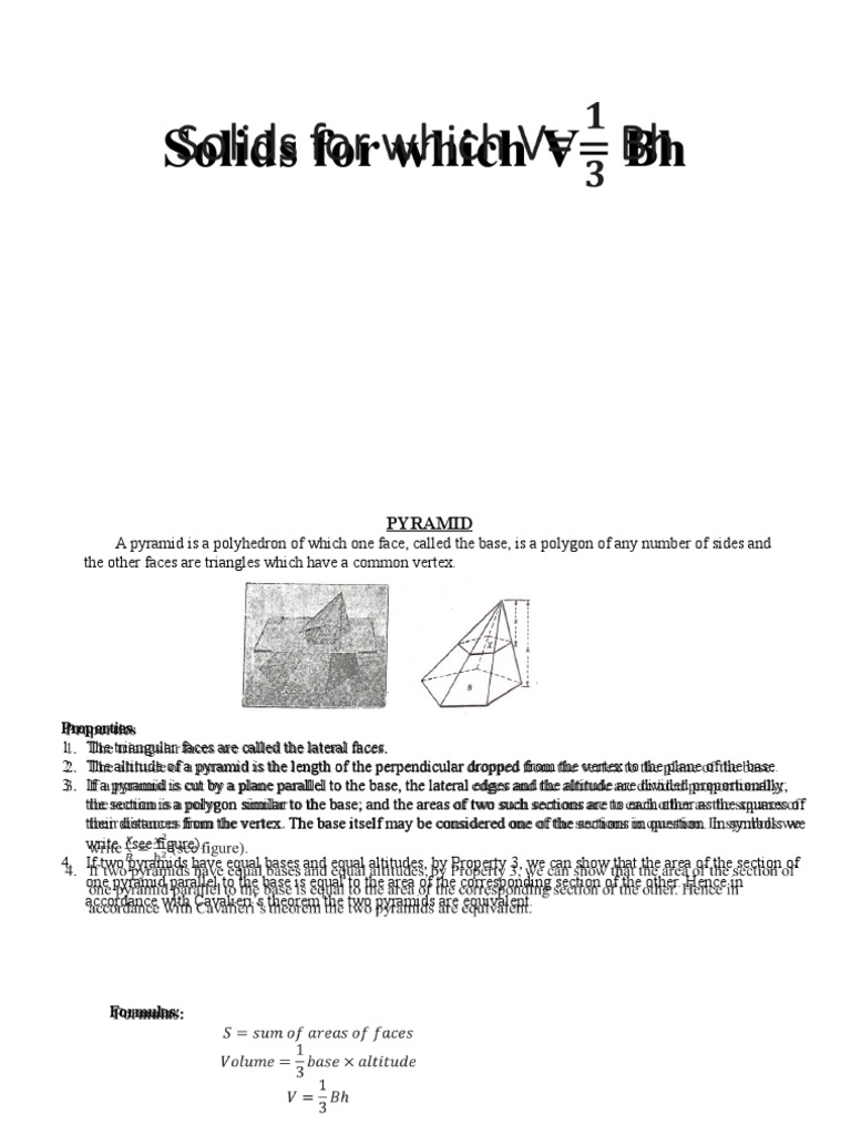 Solids For Which V BH | PDF | Triangle | Tetrahedron