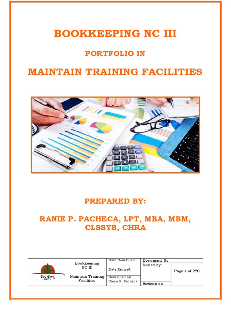 Bookkeeping NC Iii: Maintain Training Facilities | PDF | Manufactured ...
