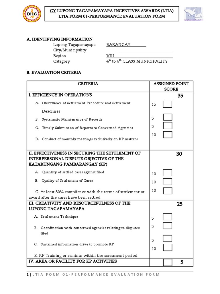 2021 Ltia Entry 4TH To 6TH Class Category | PDF | Performance Appraisal ...