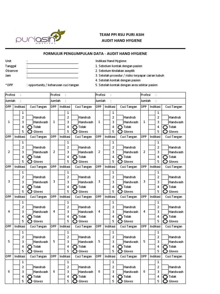 Audit Hand Hygiene RSU Puri Asih | PDF | Kesehatan Holistik