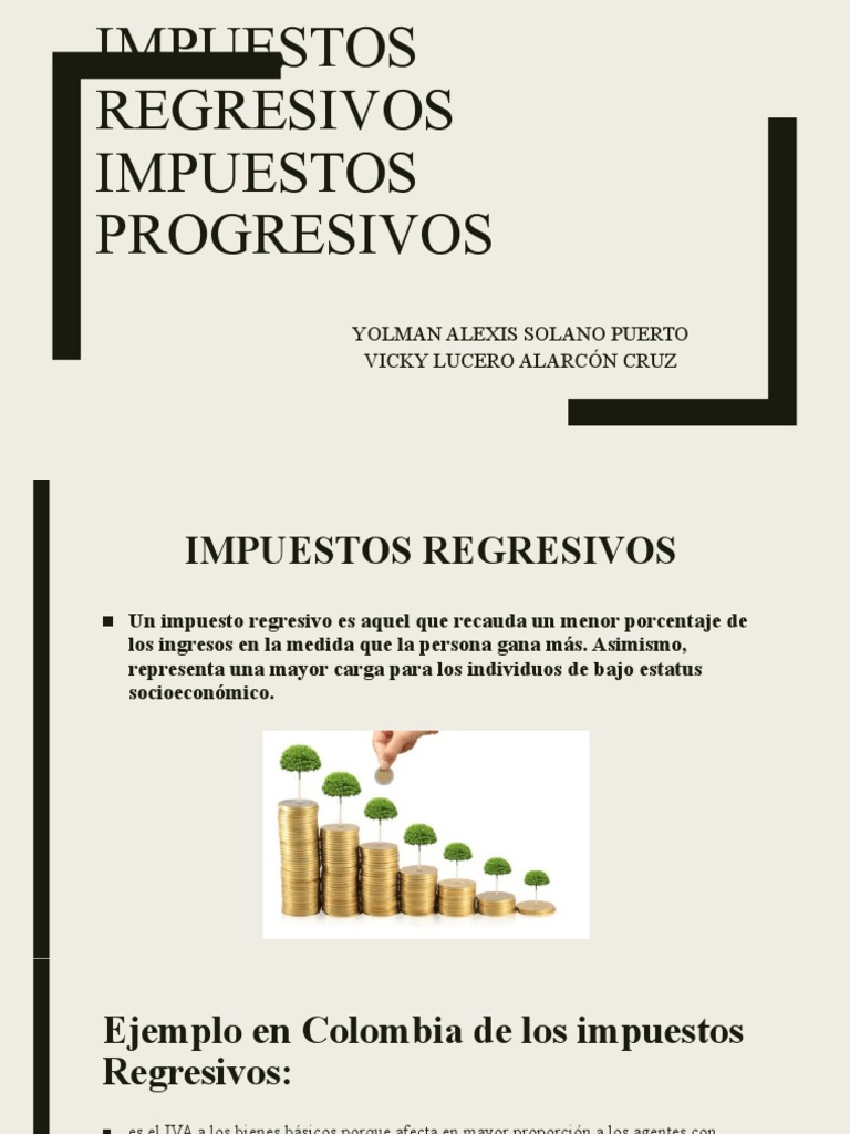 Impuestos Regresivos y Progresivos Grupo 1 | PDF