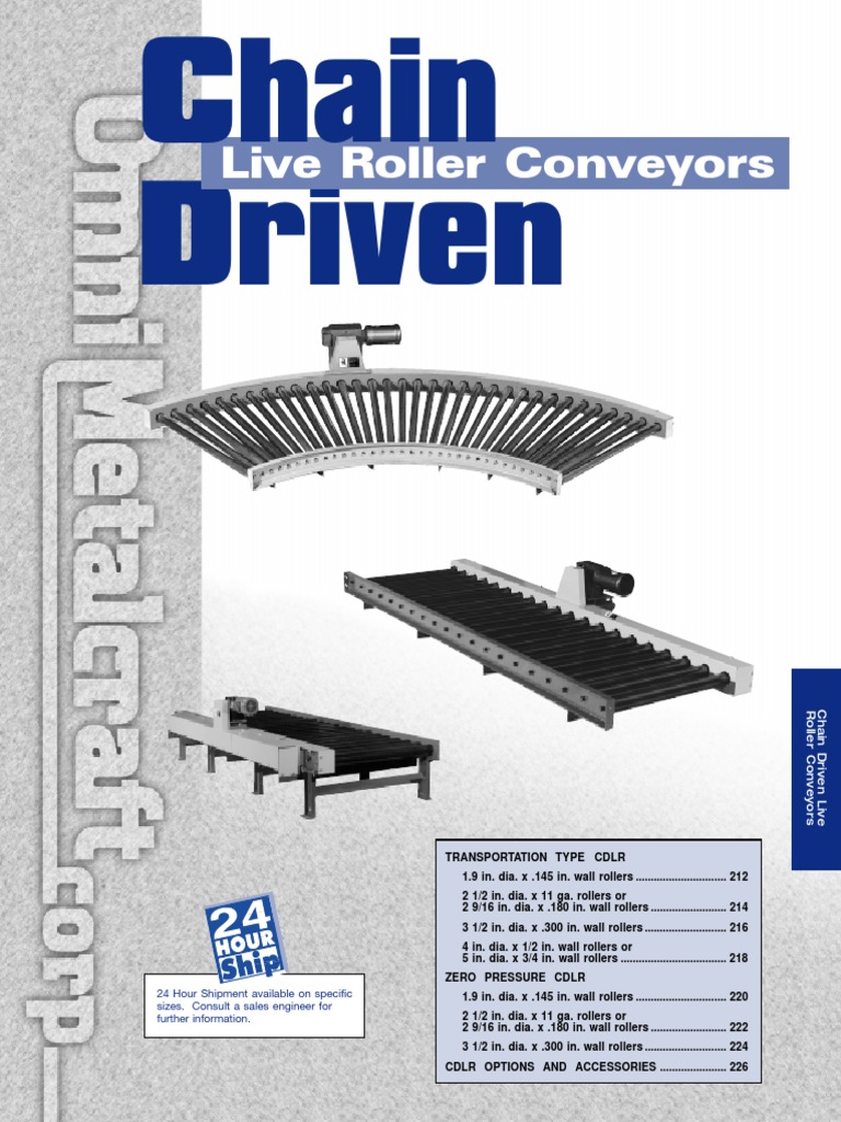 Chain Driven Live Roller Conveyor CDLR 3 5 | PDF | Pipe (Fluid ...