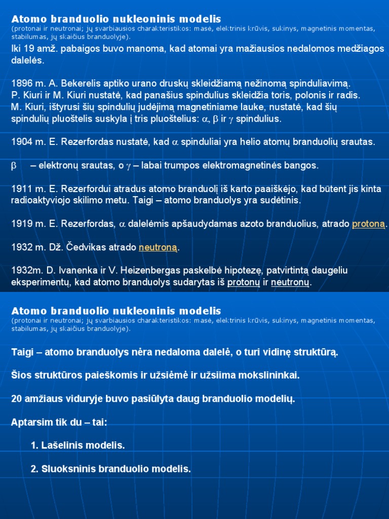 2.3.5 Atomo Branduolio Sandara (Fizika - KTU.2006) | PDF