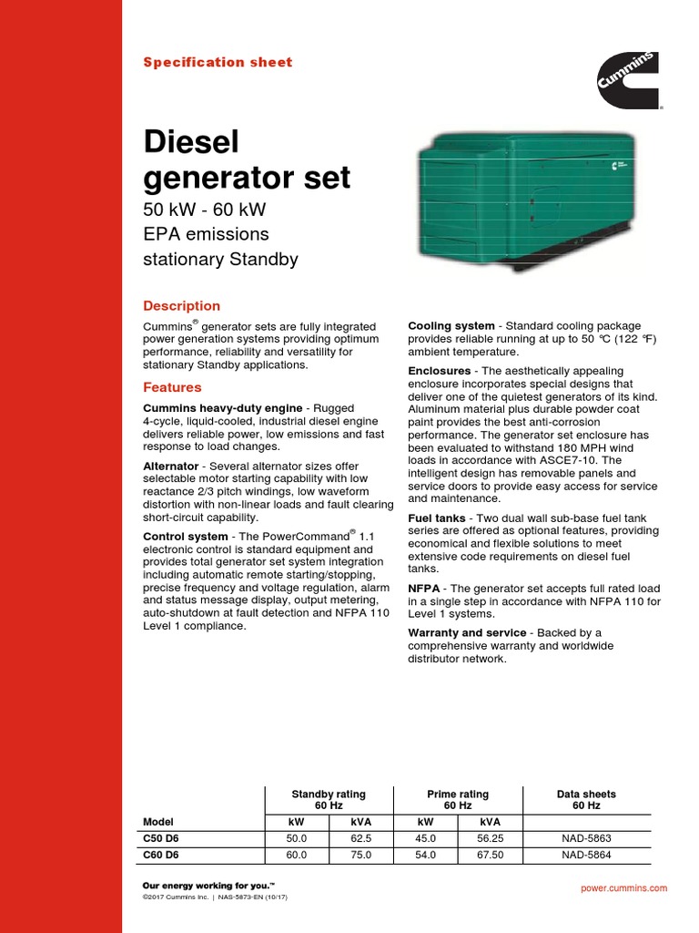 c50 d6 Cummins 50kw | PDF | Electric Generator | Relay