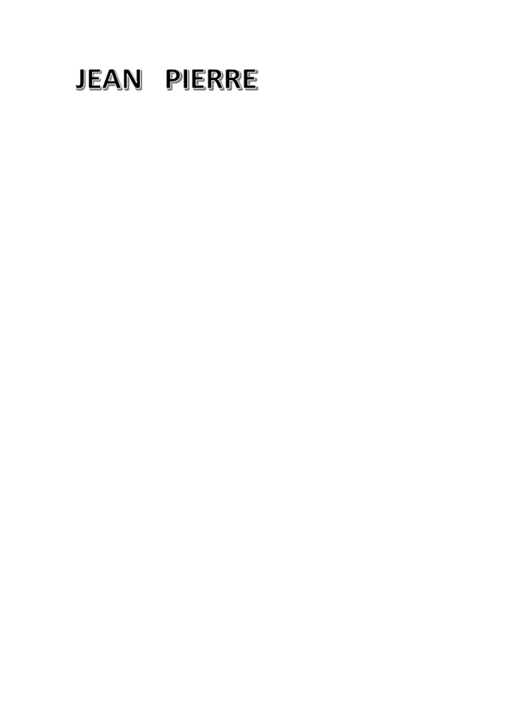 Jean Pierre | PDF
