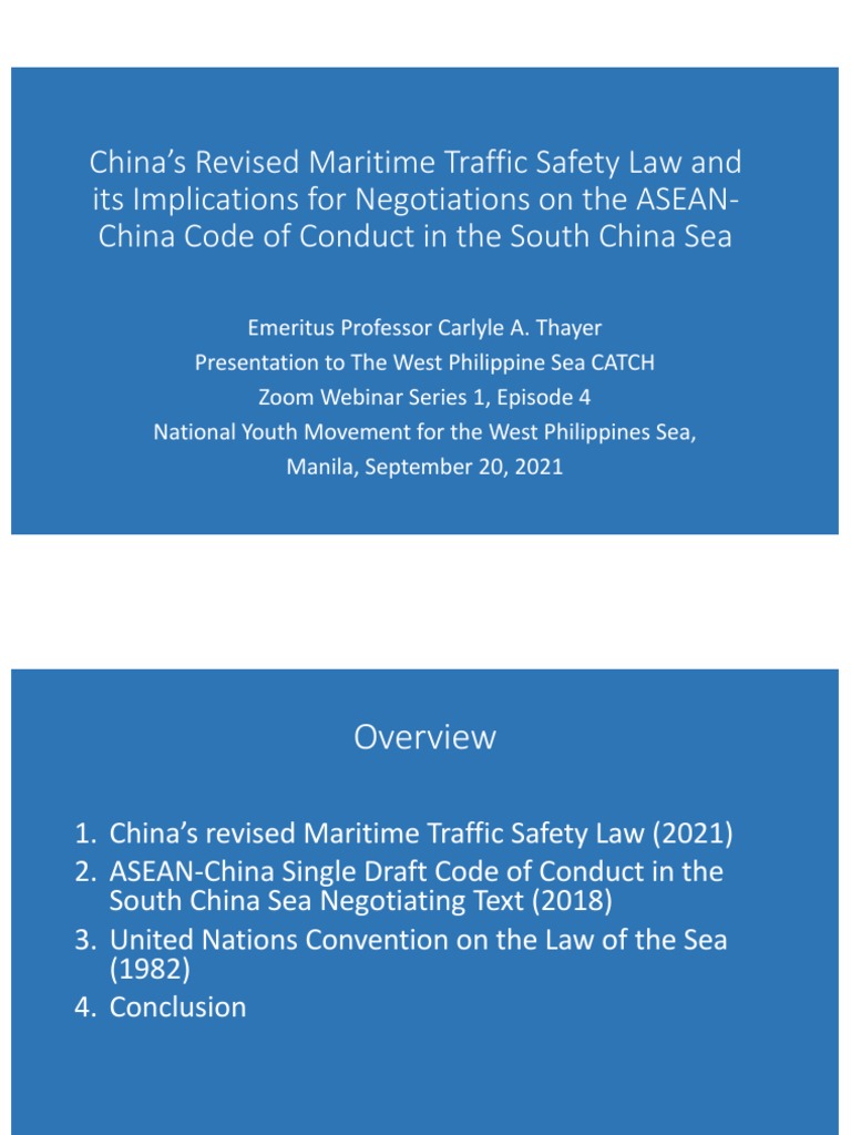 China's Revised Maritime Traffic Law: Implications For The ASEAN-China ...