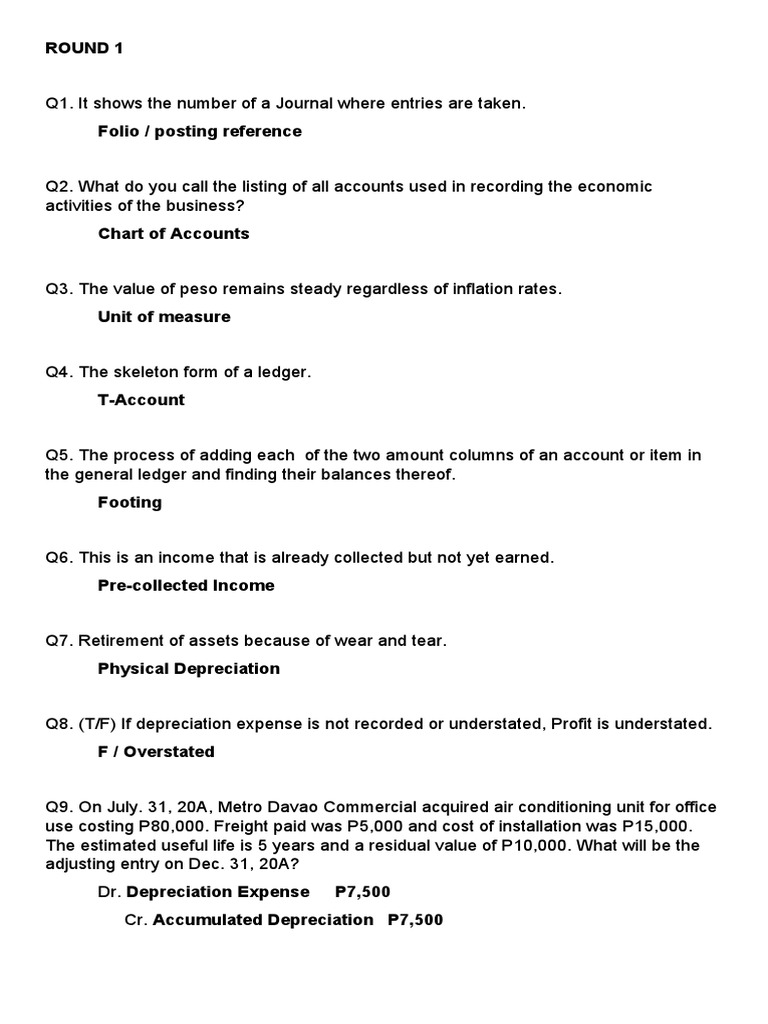 Basic Accounting | PDF | Depreciation | Expense