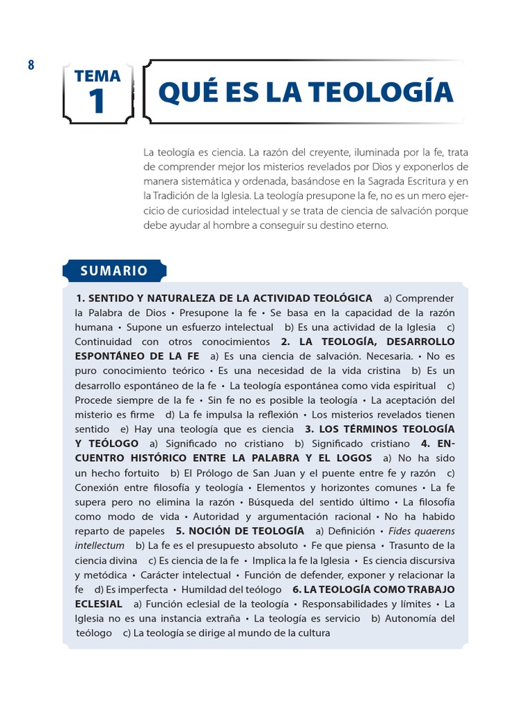 Introducción a la Teología Cristiana | PDF | Teología | Fe
