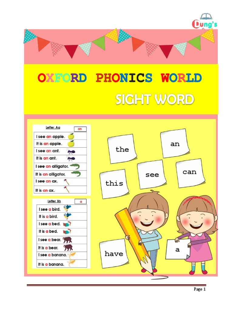 Oxford Phonics World 1.sightwwords 1 | PDF