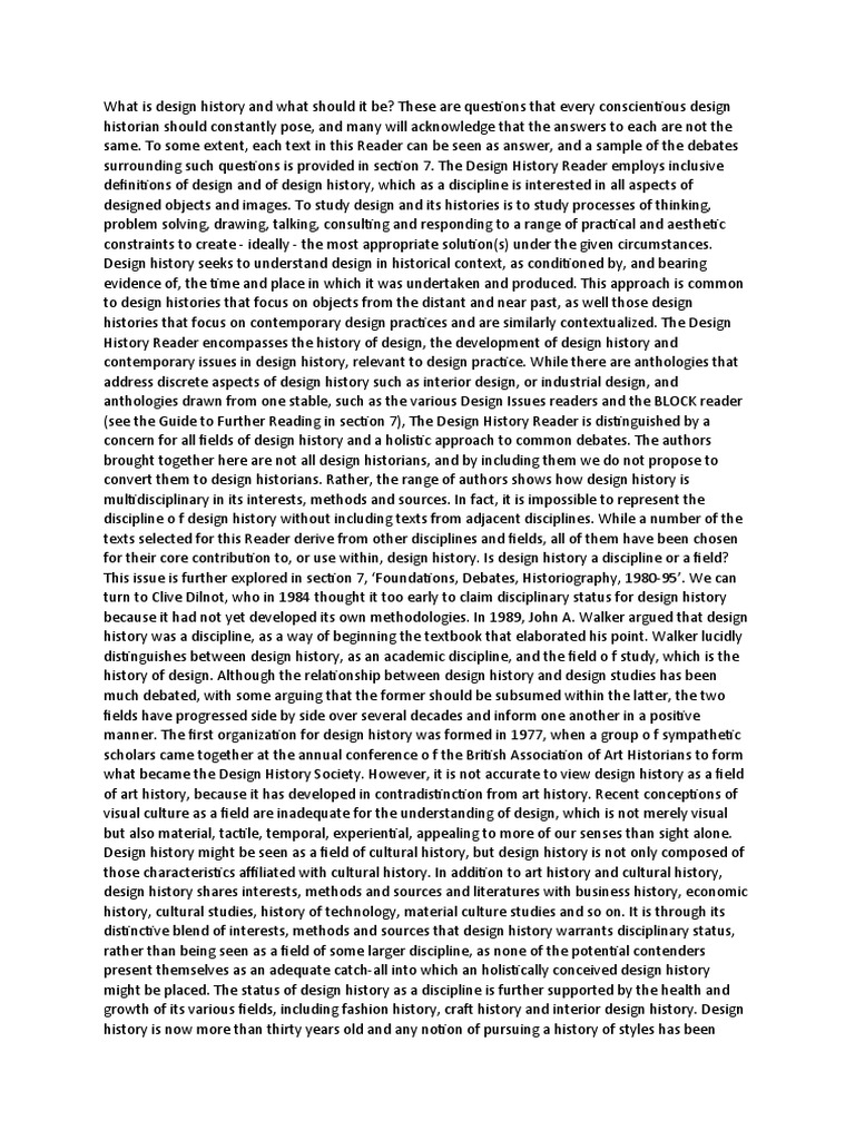 Genral Intoduction of The Design History | PDF | Design | Art History
