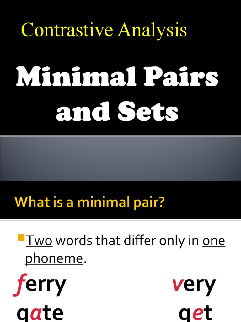 Understanding Minimal Pairs in Linguistics | PDF