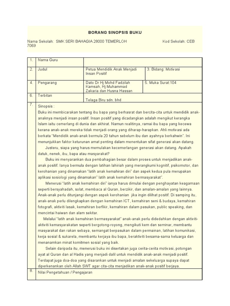 Sinopsis Buku 2 | PDF