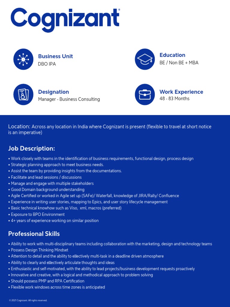 Digital Business Operations IPA - Manager | PDF | Career & Growth