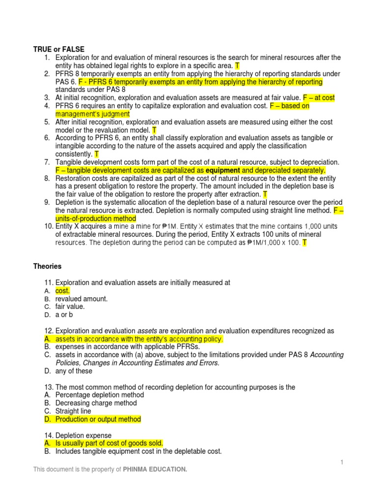 ACC107 P2-Quiz1 | PDF | Mining | Expense