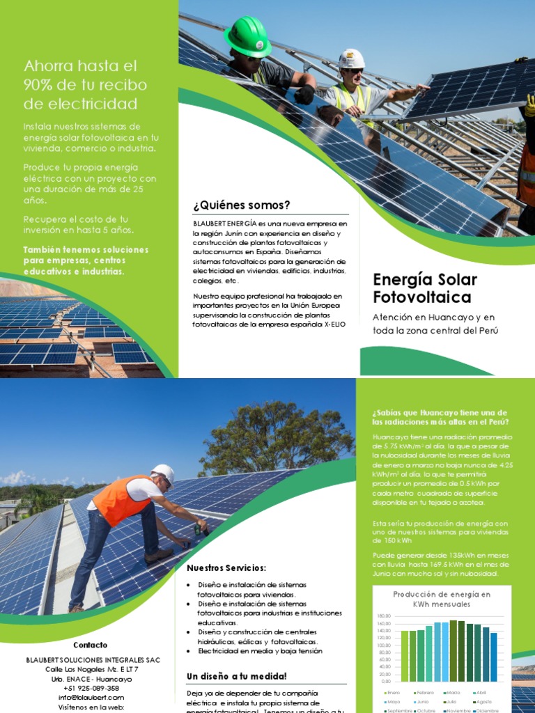 Triptico 01.1 | PDF | Fotovoltaica | Energía solar