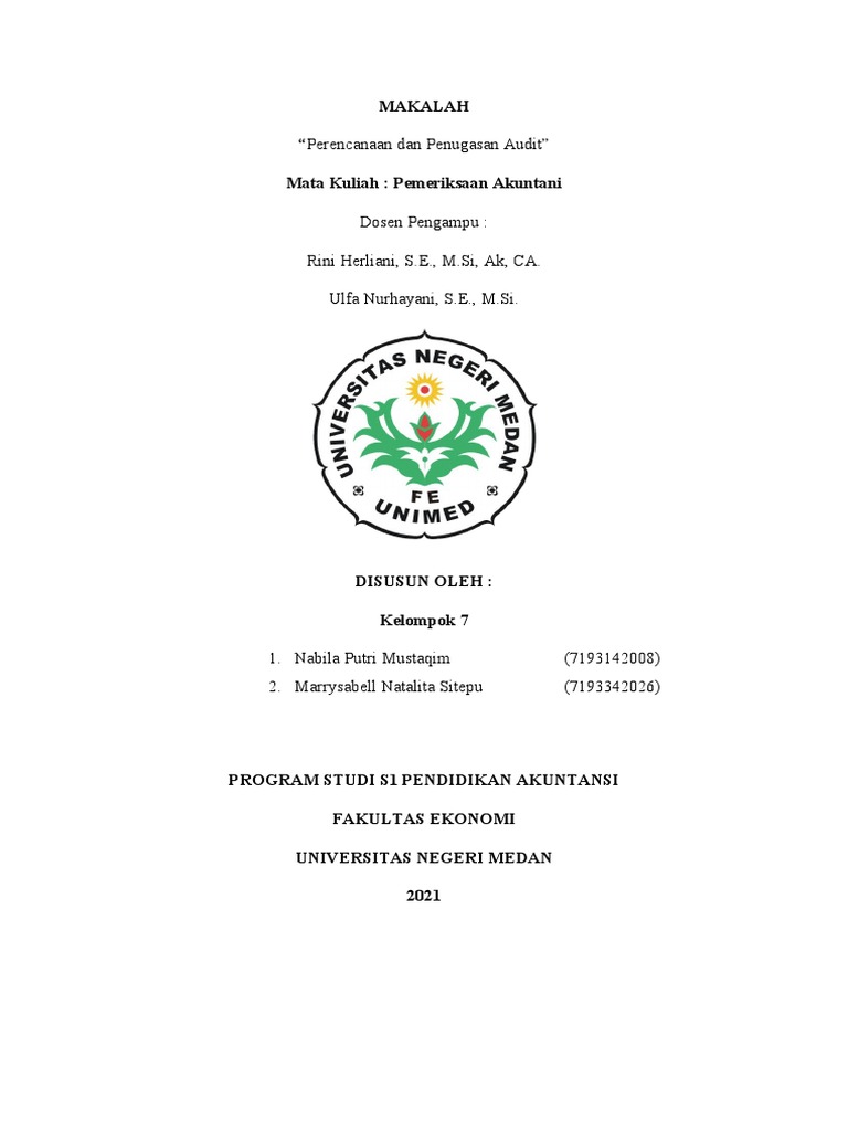 Makalah Perencanaan Dan Penugasan Audit Kelompok 7 | PDF