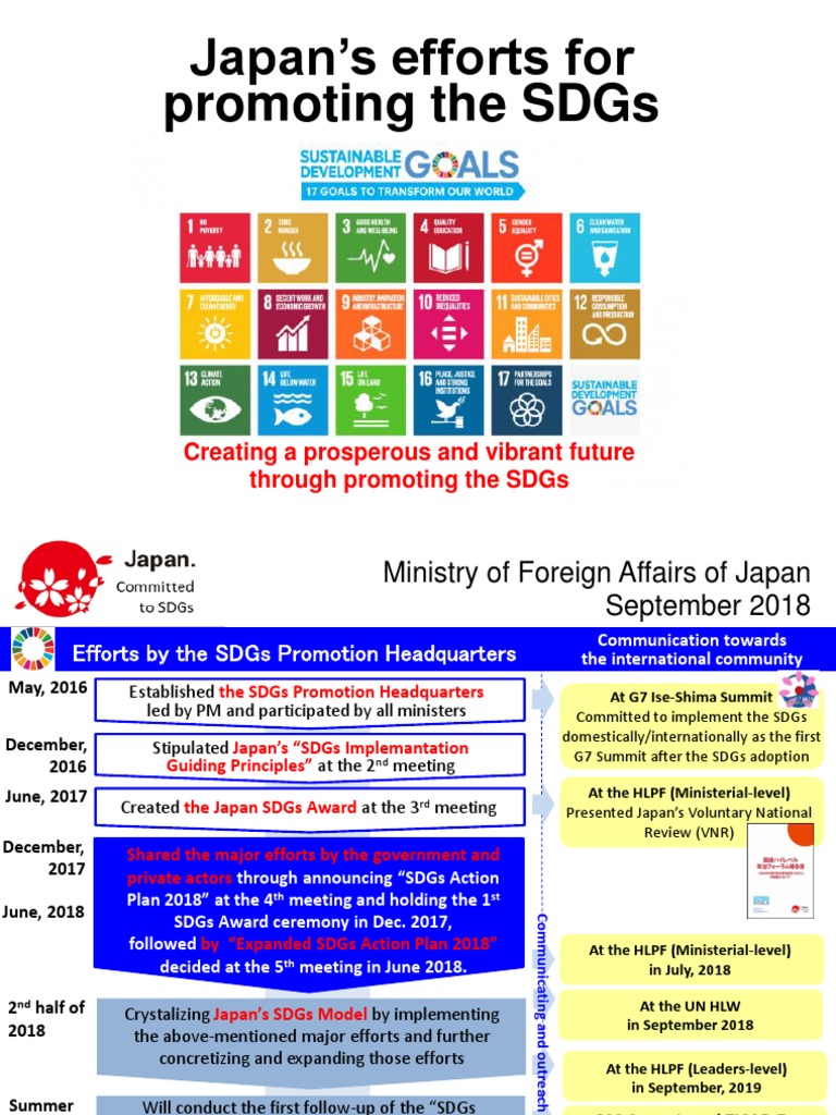 Session 1-3. Japan's Efforts For Promoting The SDGs | PDF | Economies