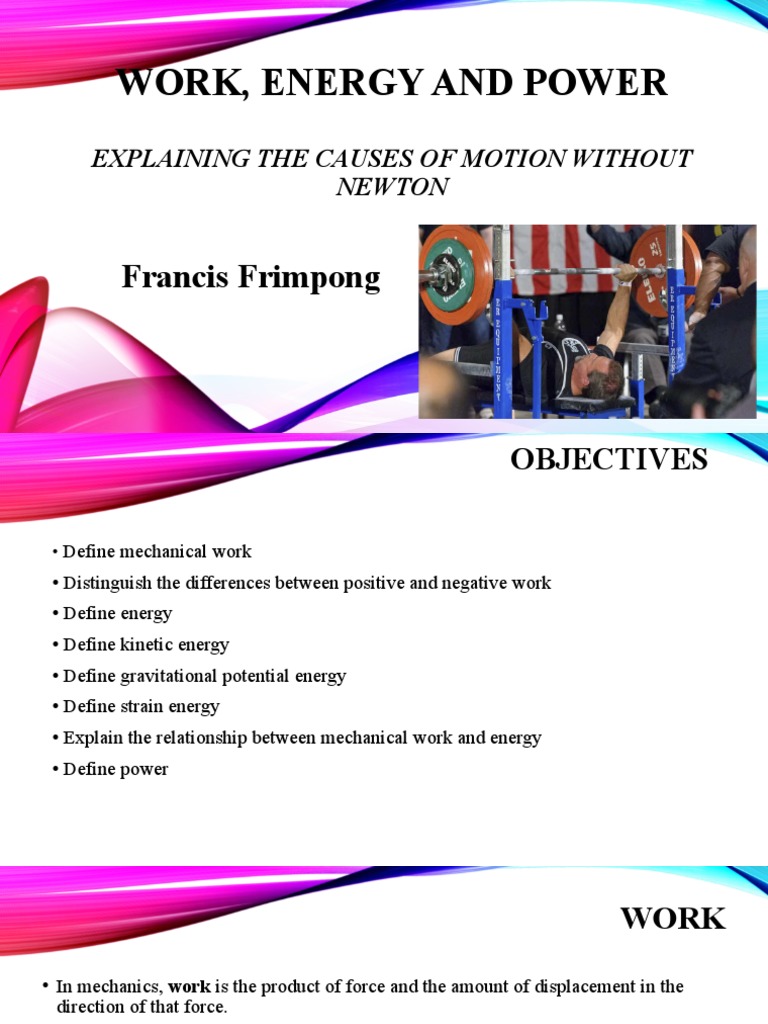 Work, Power and Energy | PDF | Potential Energy | Force