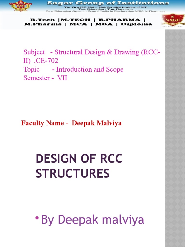 Design of RCCL-1 Structures - PPTX Deepak | PDF