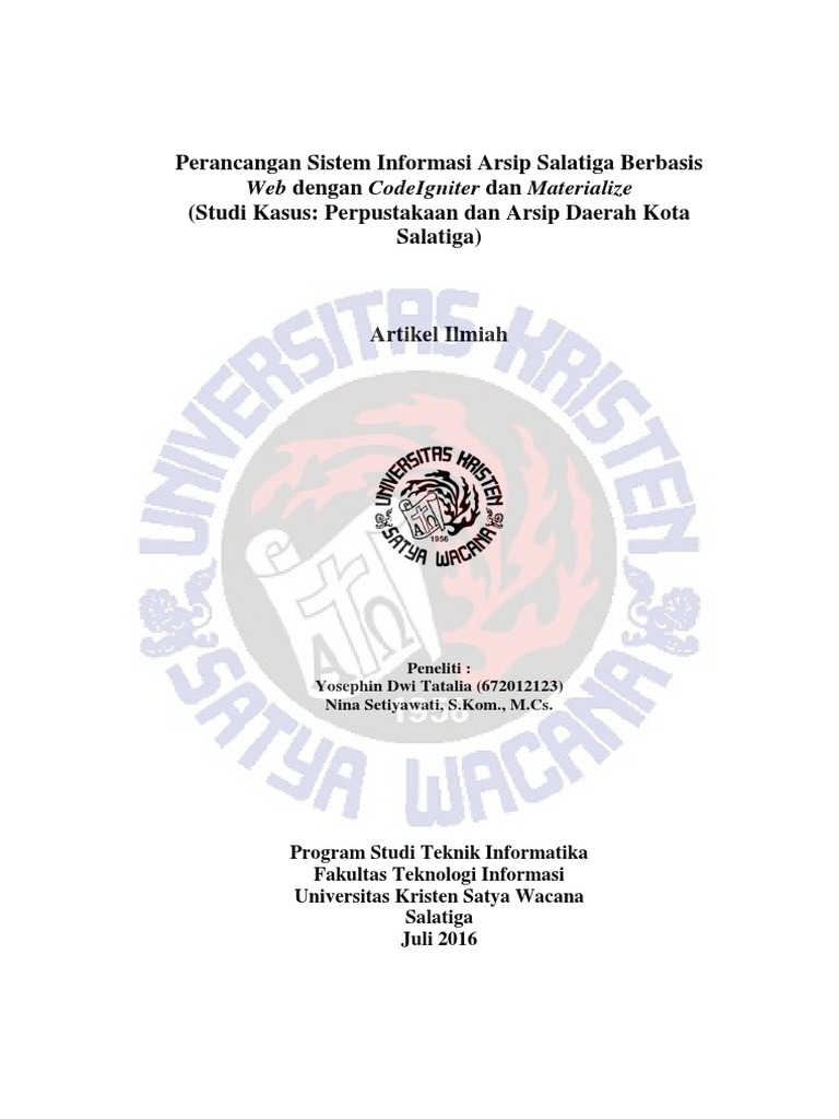 Web Archive System for Salatiga | PDF | Design | Information Technology ...