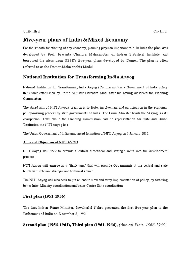 Five-Year Plans of India | PDF | Economic Growth | Infrastructure