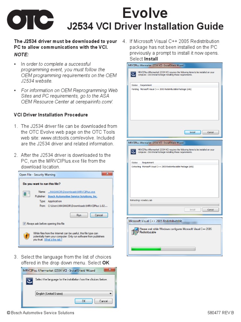 J2534 VCI Driver Installation Guide | PDF | Original Equipment ...