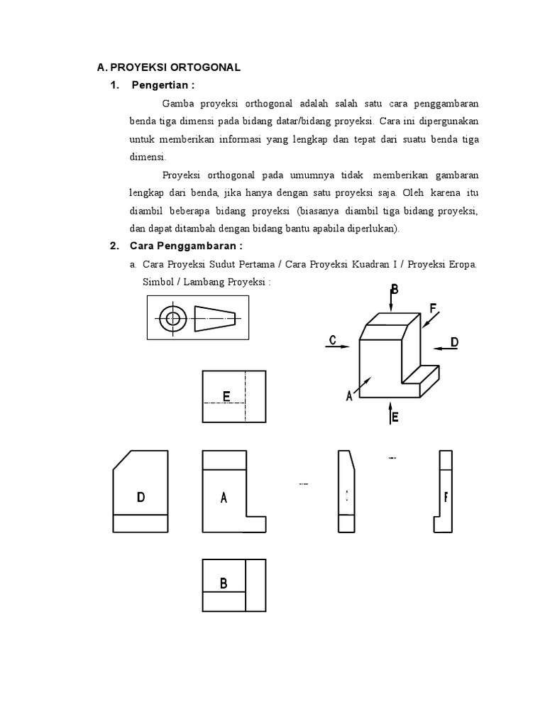 Proyeksi Ortogonal | PDF