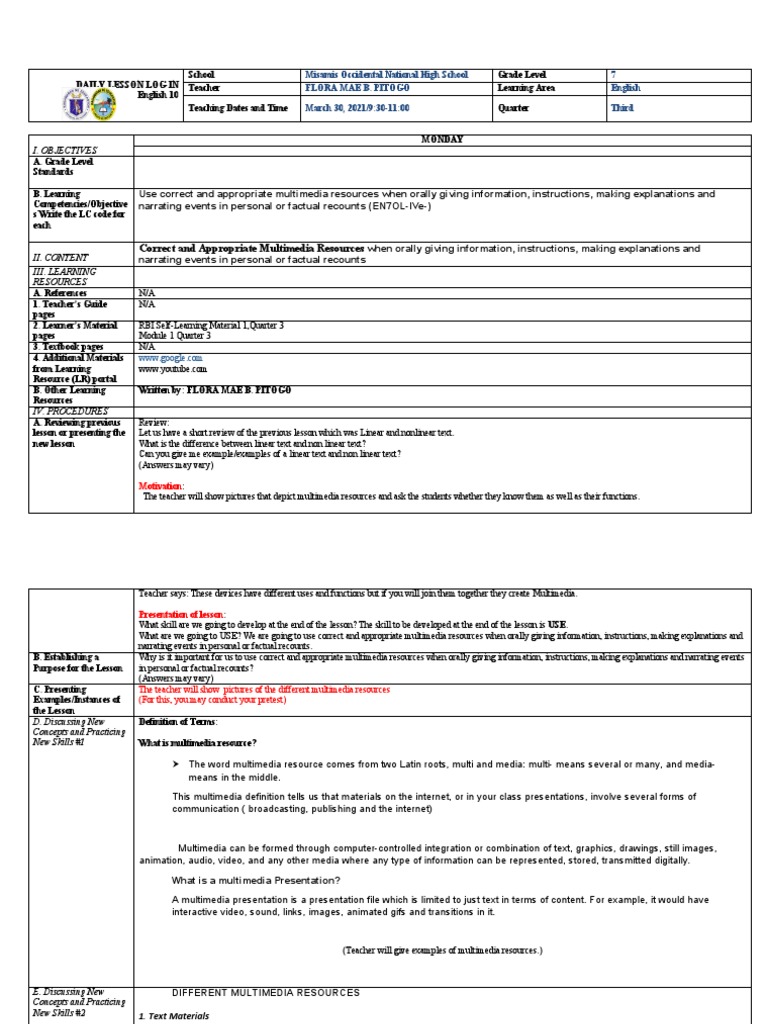 Correct and Appropriate Multimedia Resources | PDF | Multimedia | Mass ...