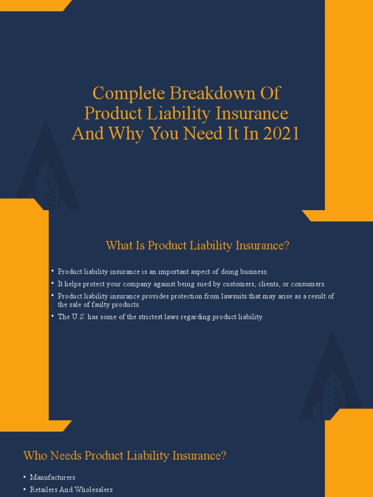 Essential Guide to Product Liability Insurance | PDF