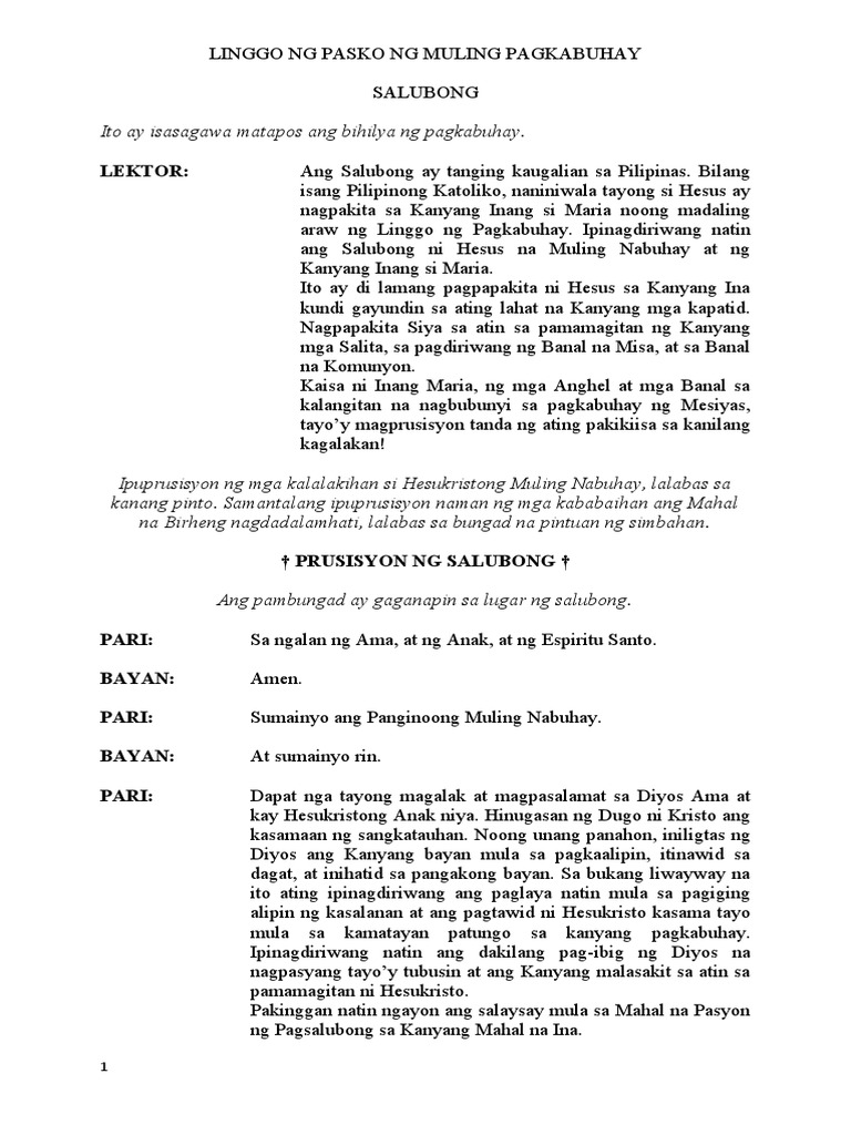 4.1 Ritu-Salubong | PDF