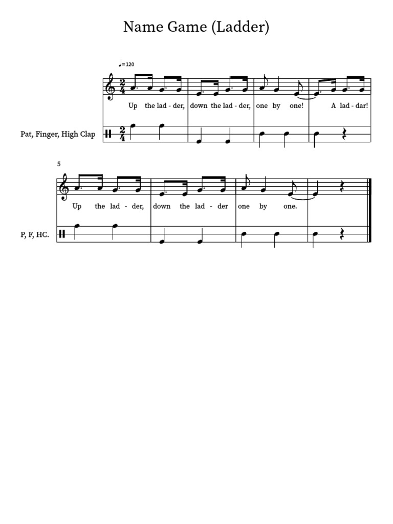 Name Game (Ladder) | PDF
